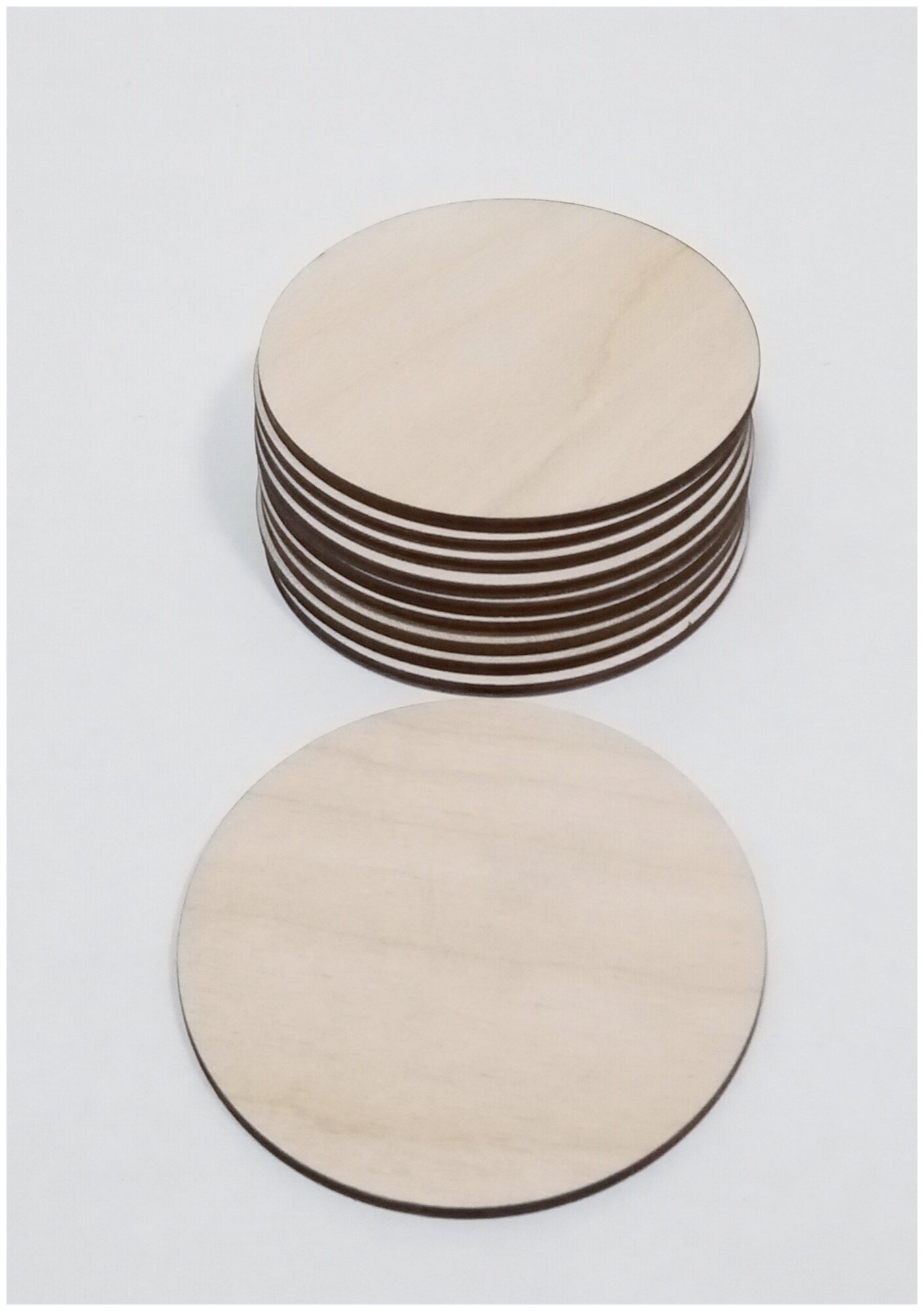 Деревянная заготовка для творчества "Круг" 80 мм.