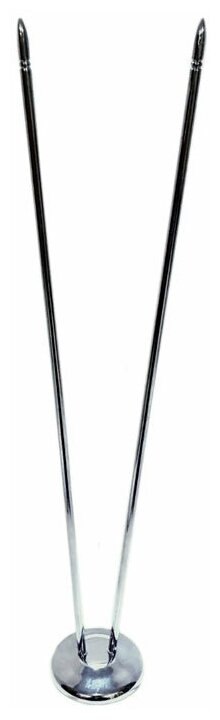 Металлическая подставка под два настольных флага (с древком)