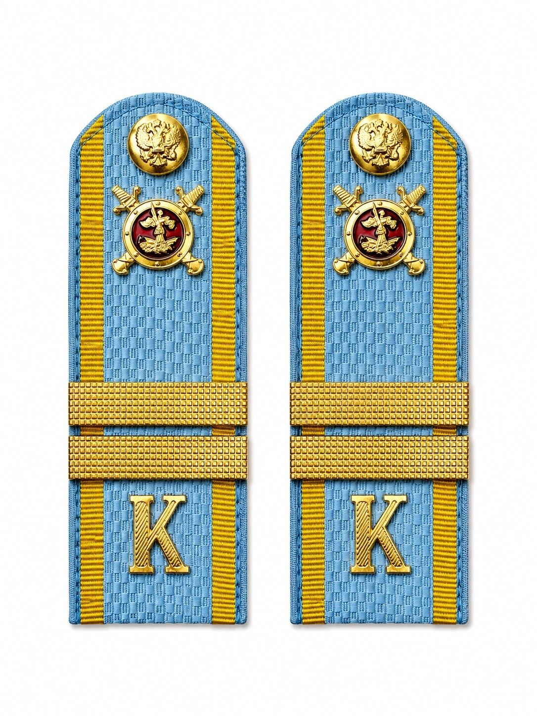 Погоны Курсант Полиции 14см Картон в сборе с фурнитурой Младший Сержант