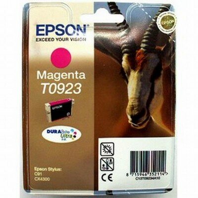 Картридж Epson T0923 для Epson Stylus C91, CX4300, T26, T27, TX106, TX109, TX117, TX119 C13T09234A10 (замена C13T10834A10) пурпурный, 495 страниц