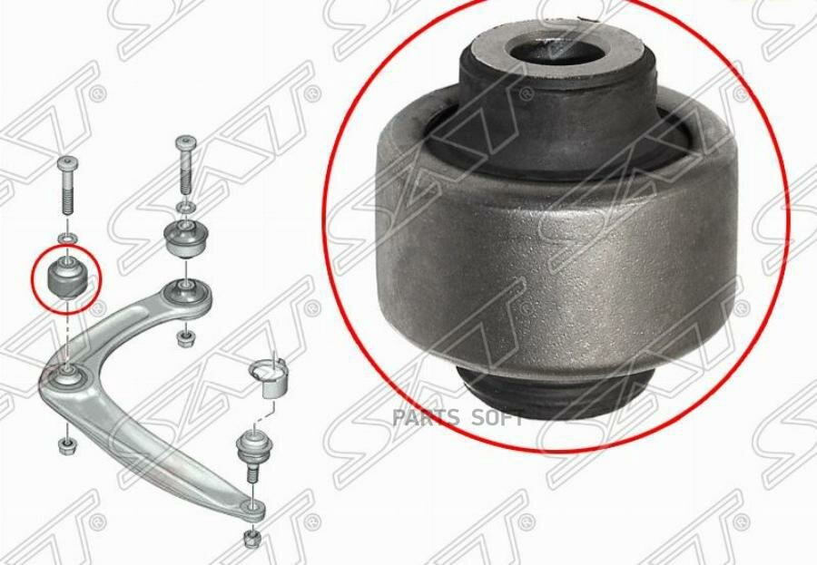 Сайлентблок переднего рычага передний PEUGEOT 307 01-08/308 07-13/CITROEN C4 04-11 SAT ST352391 | цена за 1 шт
