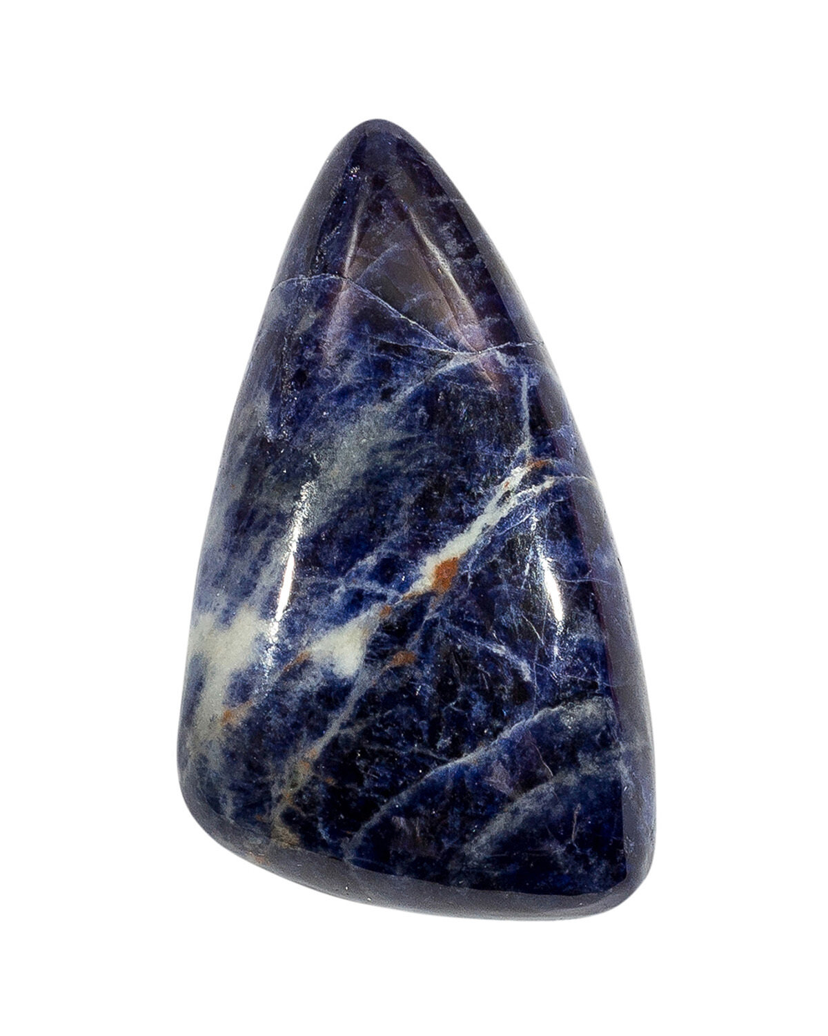 Кабошон из содалита, размер 29х17х5 мм, вес 5 грамм