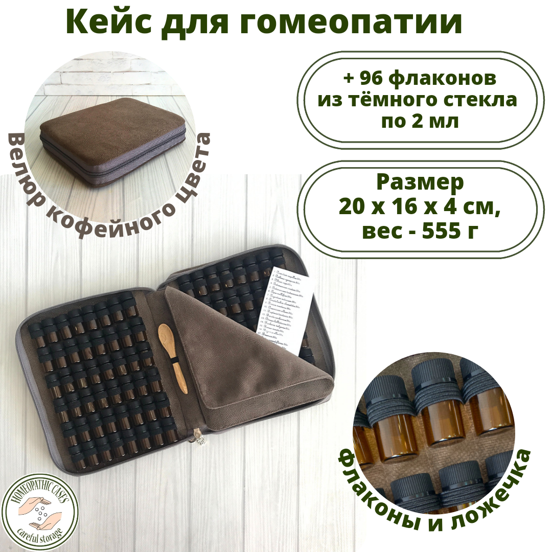 Гомеопатическая аптечка для хранения препаратов на 96 флаконов по 2 мл