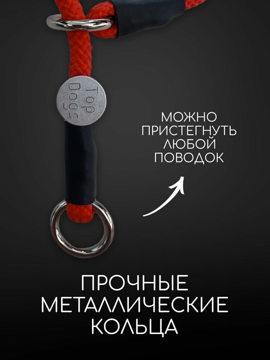 Ошейник-контроллер Top Dogs, для собак, металлический фиксатор, S, красный, 8мм — фото 1
