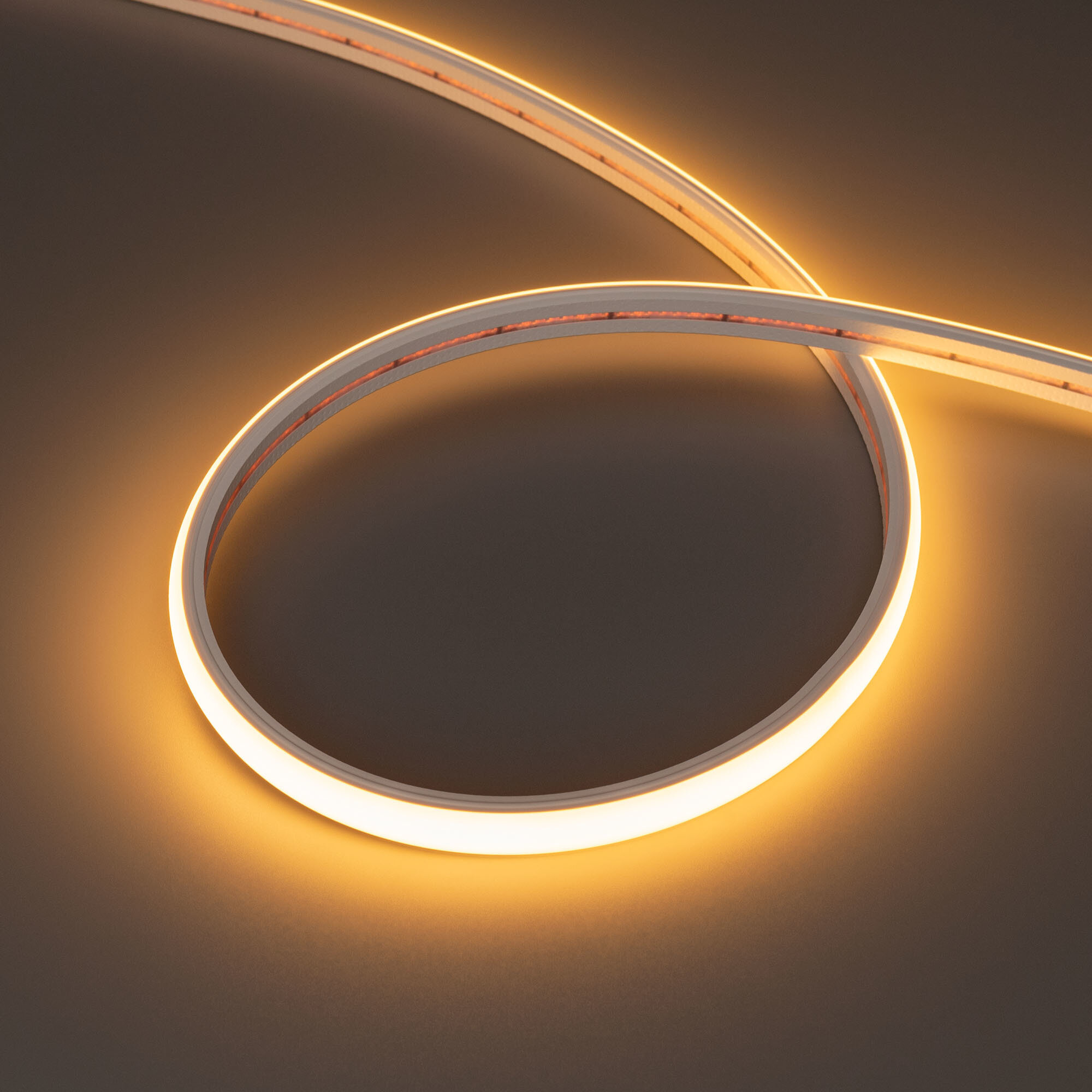 Лента герметичная MOONLIGHT-TOP-X320-11x7mm 24V Warm2300 (10 W/m, IP65, CSP, 5m, wire x2) (Arlight, Силикон) 039446