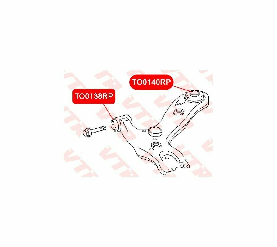 Сайлентблок VTR TO0138RP, для передней подвески, полиуретановый