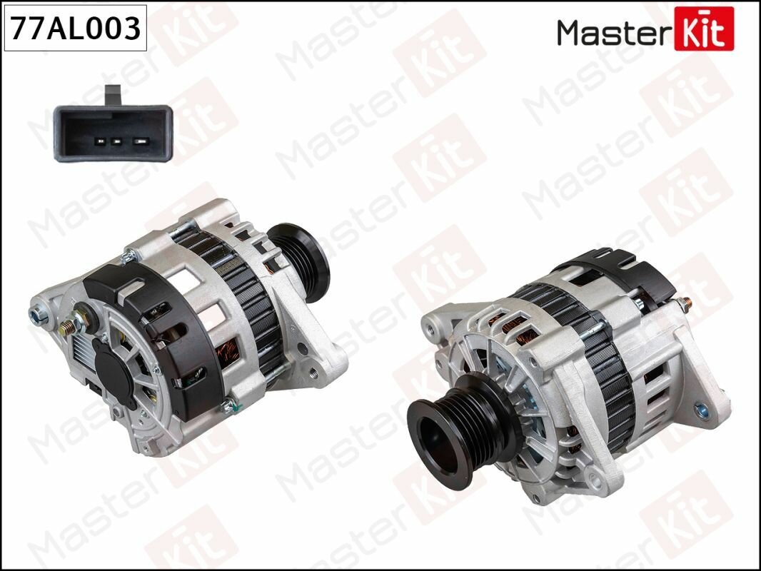 Генератор для автомобилей Daewoo Nexia, Daewoo Espero 1993-1999 14V/85A MasterKit арт. 77AL003