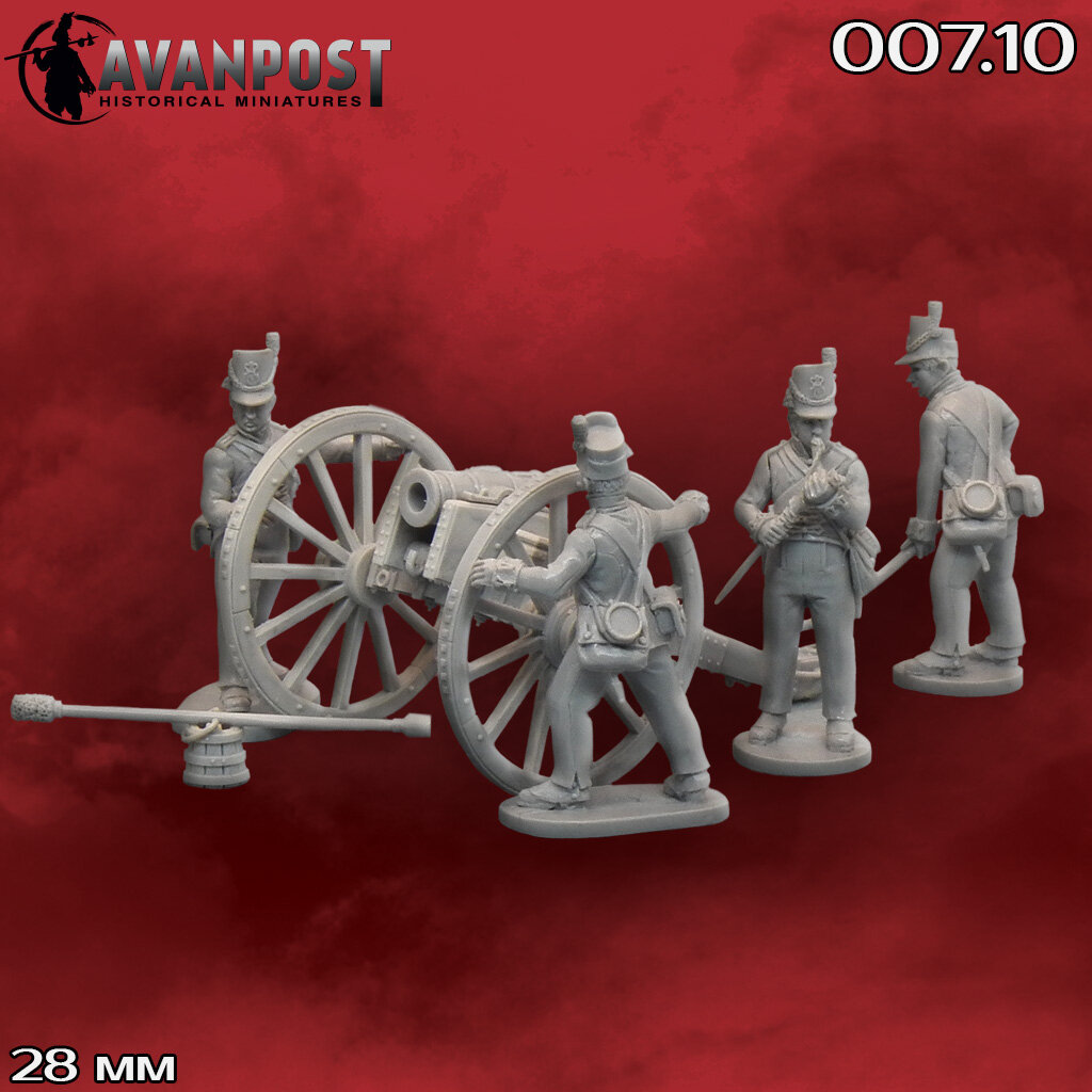 007.10АП Британская 5,5-дюймовая гаубица с расчётом (1813-1815)