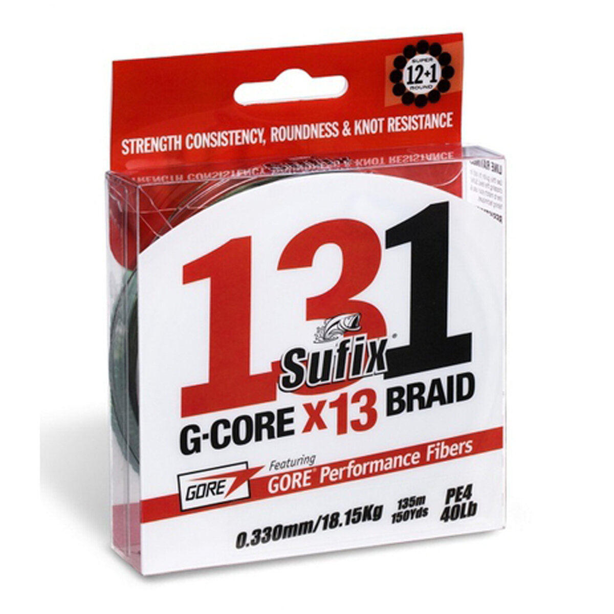 Леска плетеная SUFIX 131 ярко-зеленый 150м 0.235мм 13,61кг