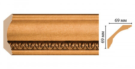 Плинтус Потолочный Decomaster 100C-1223 В69хШ69хД2400 мм / Декомастер.