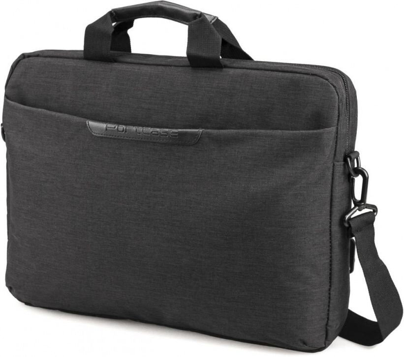 Сумка для ноутбука 15.6" Portcase KCB-161, полиэстер, черный (KCB-161 BLACK)