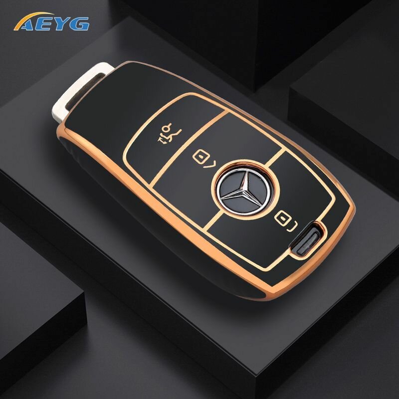 Чехол силиконовый для автомобильного ключа, Чехол силиконовый для ключа Mercedes-Benz (Мерседес) A C E S G Класс GLC CLE CLA GLB GLS W177 W205 W213 W222 X167 AMG