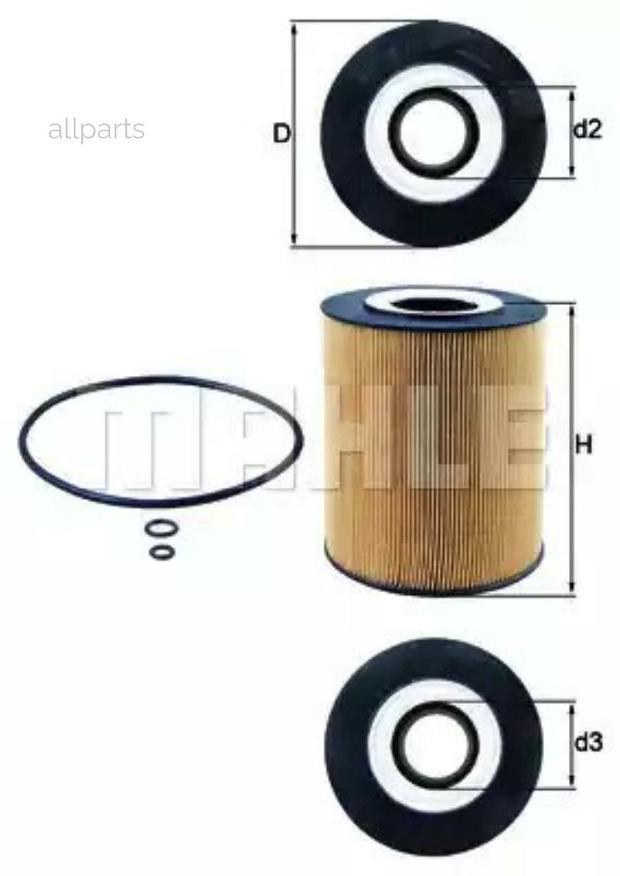 MAHLE OX146D Mahle Фильтр масляный OX 146D