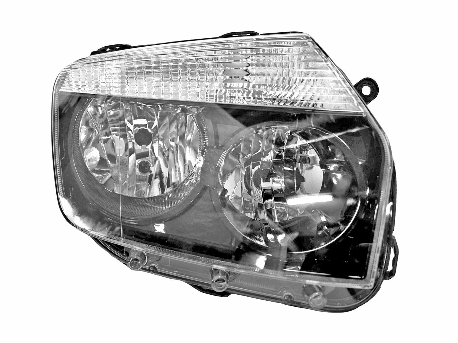 Фара автомобильная RENAULT DUSTER - 13 правая черная KORTEX KHL8022STD