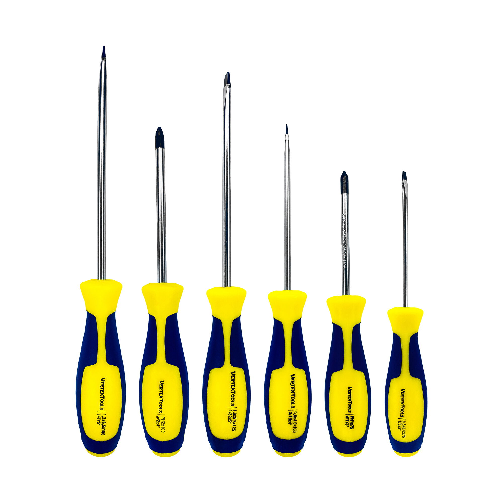 Набор отверток VertexTools, 6 шт, магнитные, для точных работ