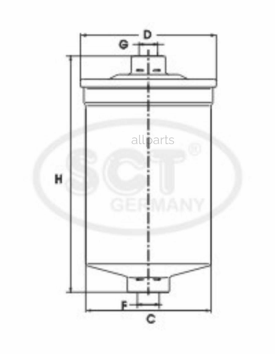 SCT GERMANY ST315 Топливный фильтр A80/A100/A6 -97