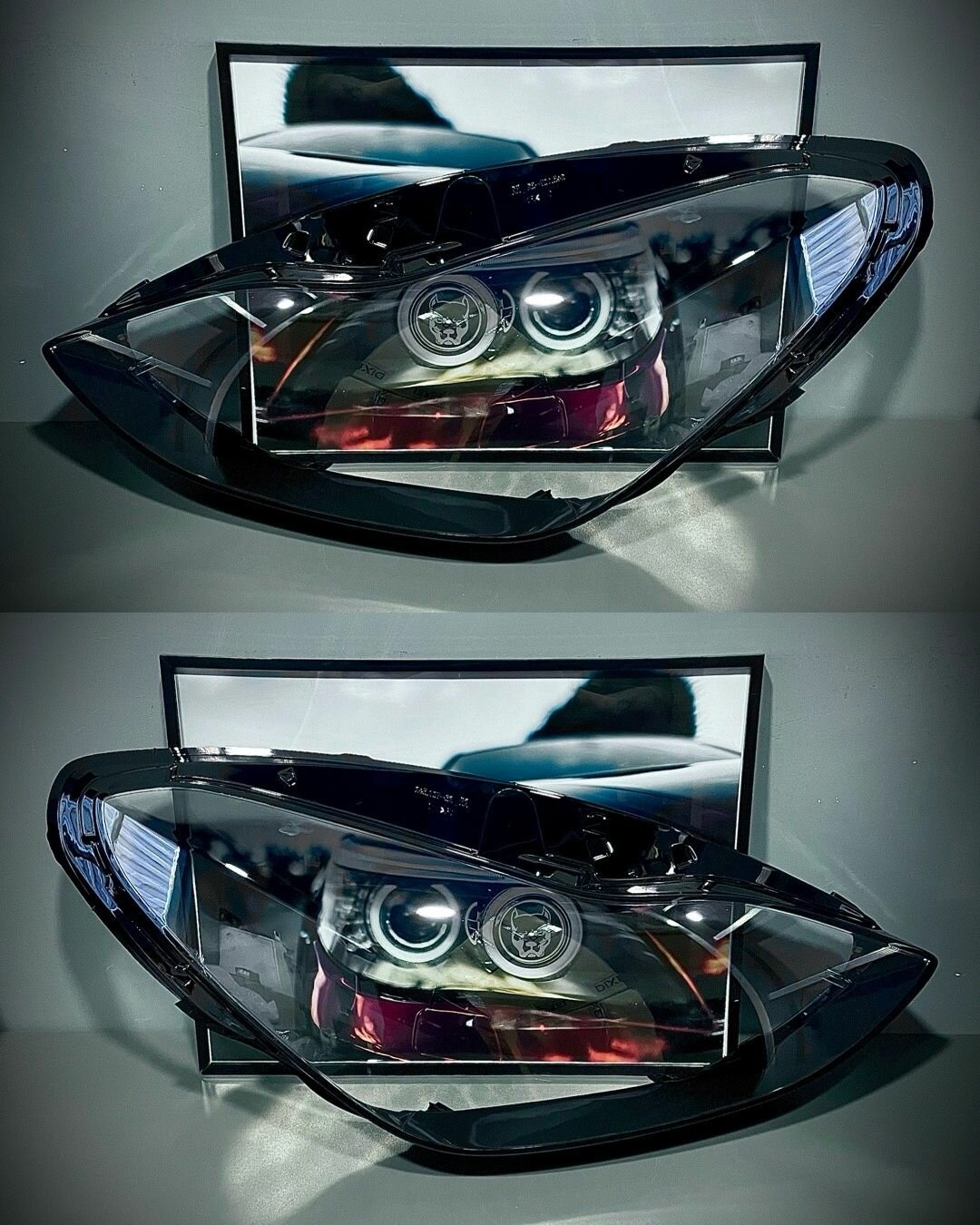 Стекло фары для Tesla Model Y 1 2020 - 2023 (комплект)