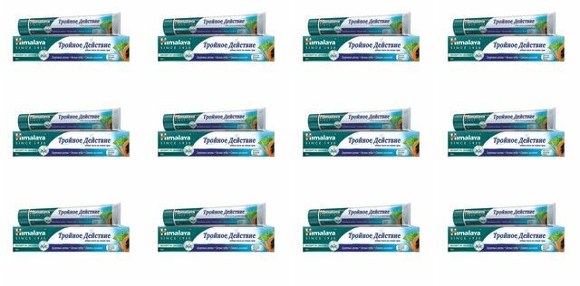 Himalaya Since 1930 Зубная паста на основе трав Тройное действие, 125 г, 12 шт