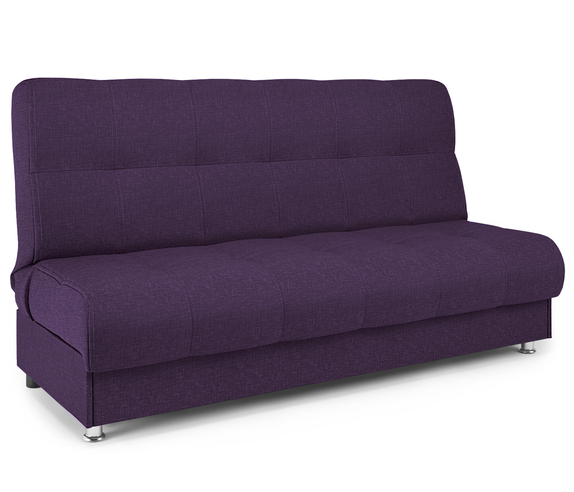 Диван-кровать Гамма БП, раскладной, механизм "книжка", без подлокотников, 198x90x91 см, рогожка фиолетовый