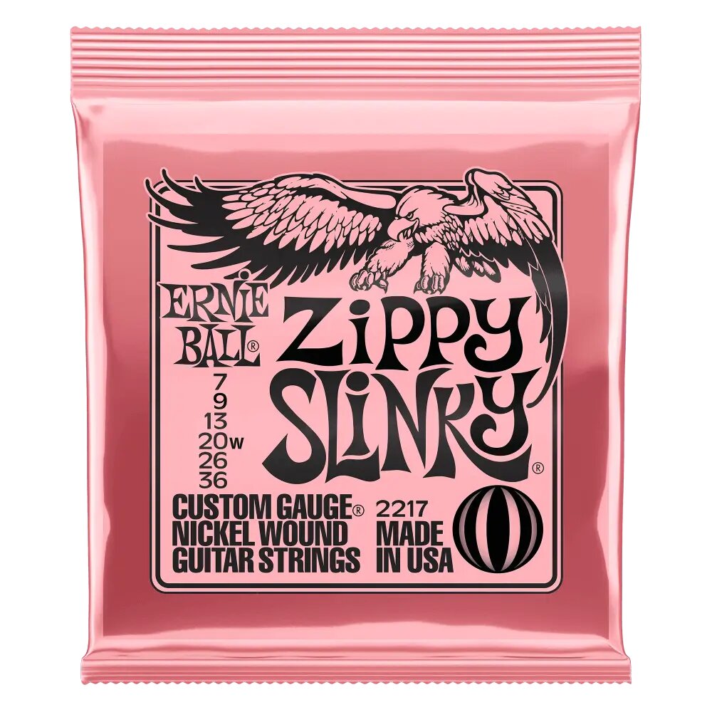 Струны для электрогитары Ernie Ball 2217 Nickel Wound Slinky Zippy 7-36