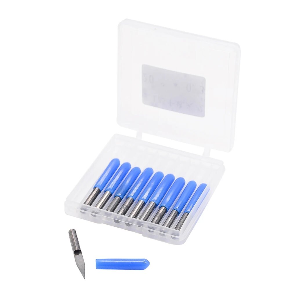 Фрезы для 3D-гравировки VENSTPOW, набор из 10 штук, карбид вольфрама 20 degree 0.3mm