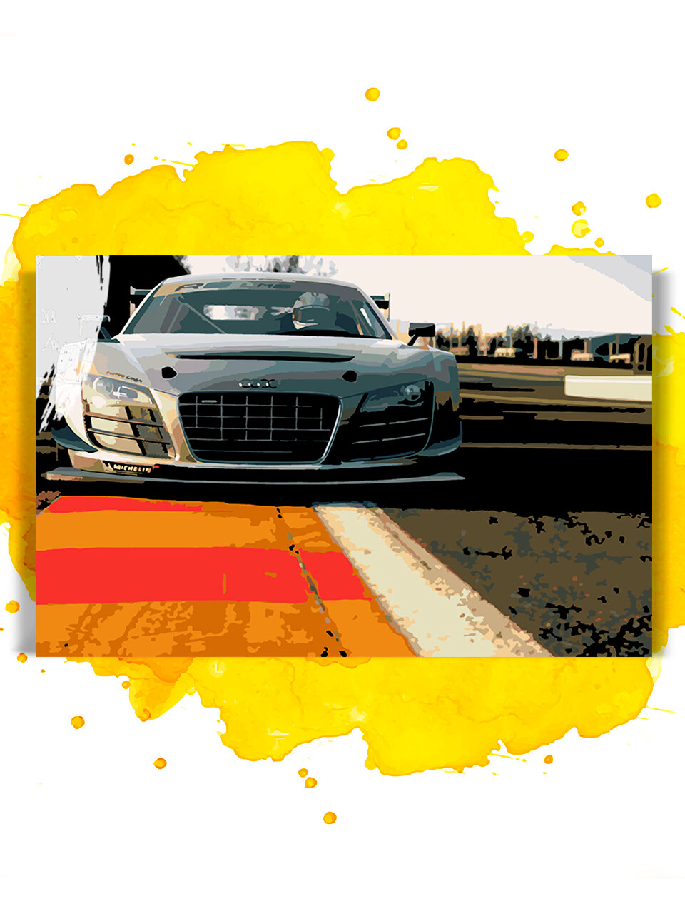 Картина по номерам на холсте Audi R8 постер, 40 х 60 см