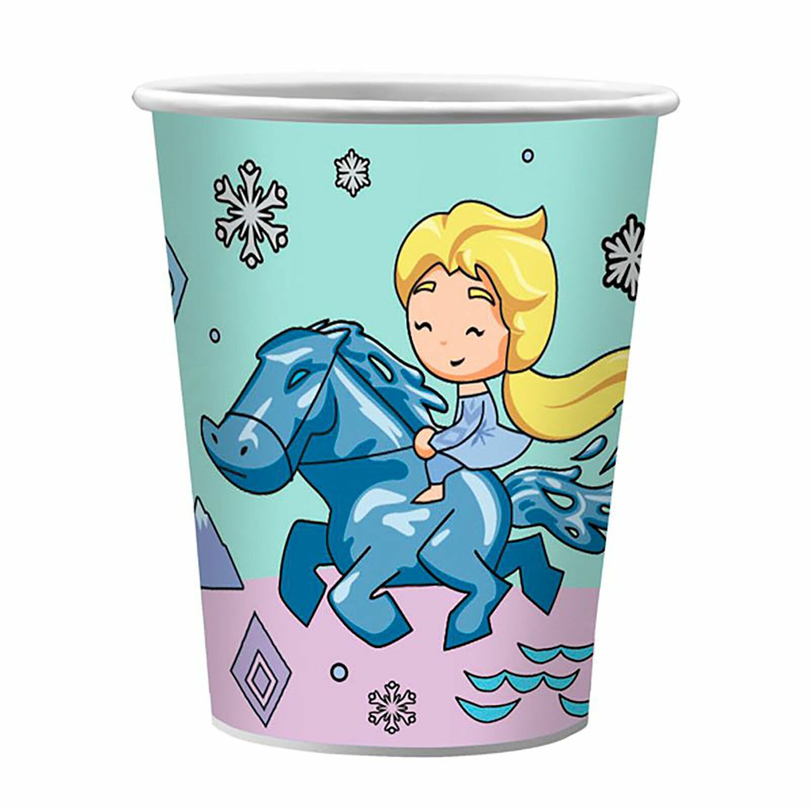 Стаканы бумажные "Холодное сердце" Чиби / Frozen Chibi, 250 мл, 6 шт.