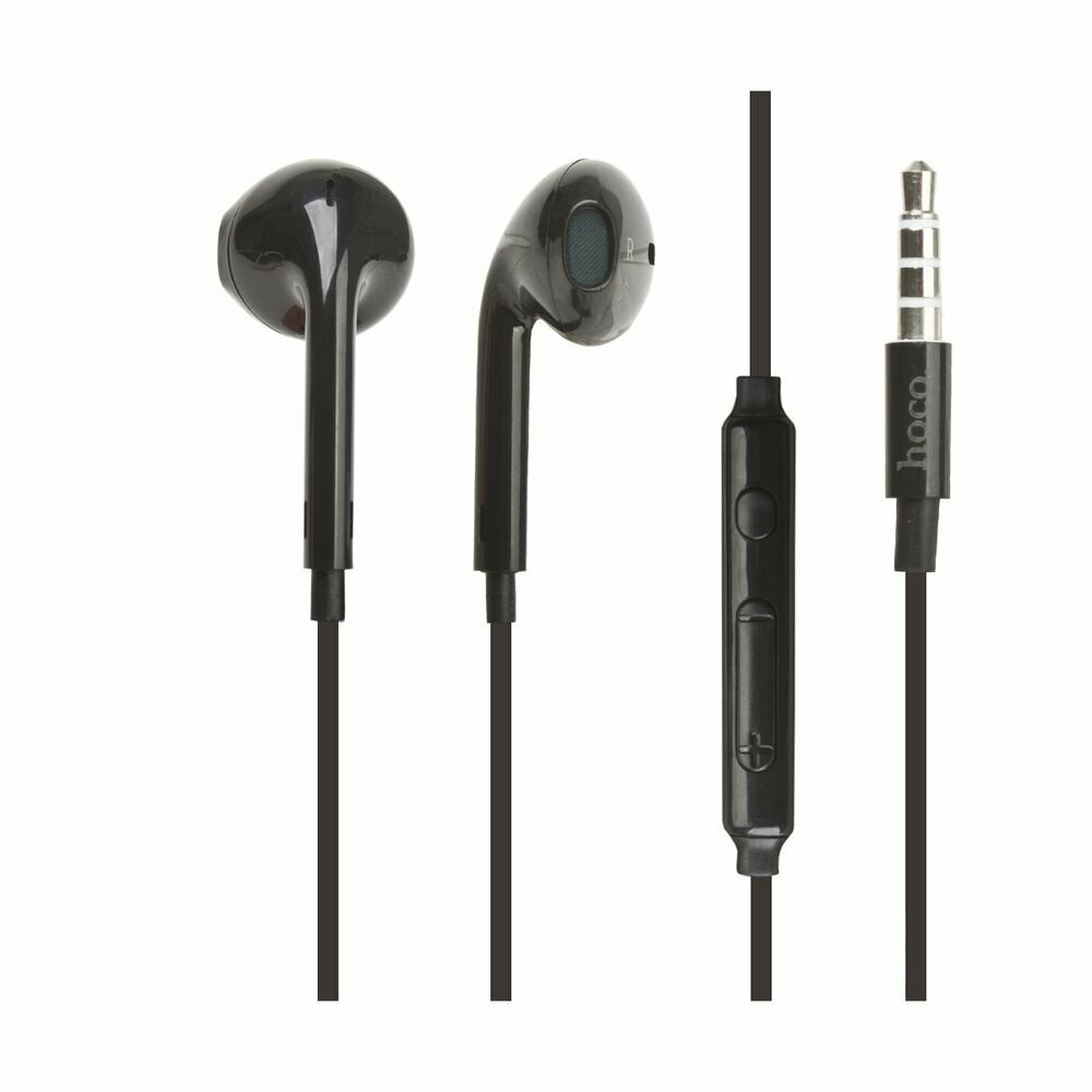 Гарнитура HOCO M55 Memory Sound 3.5мм, вкладыши, громкость +/-, 1.2м (черный)
