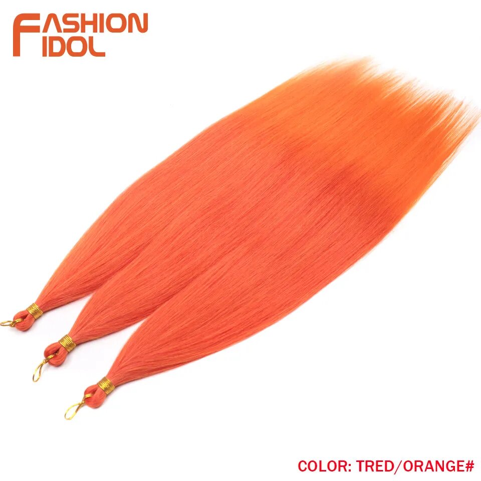 Синтетические косы Fashion Idol, 3 пучка, 28 дюймов, TRED-ORANGE