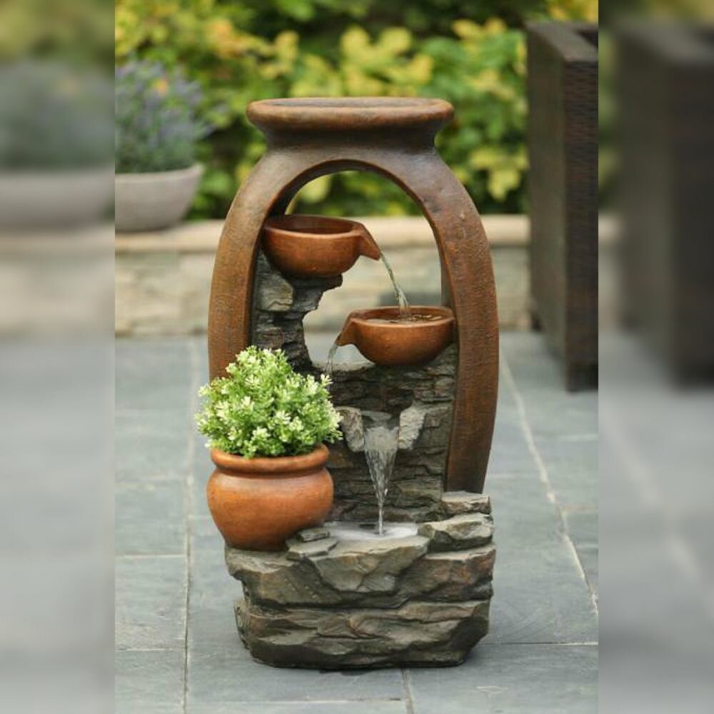 Фонтан Waterfall "Концепция", с подсветкой, полистоун, 42x37x76 см