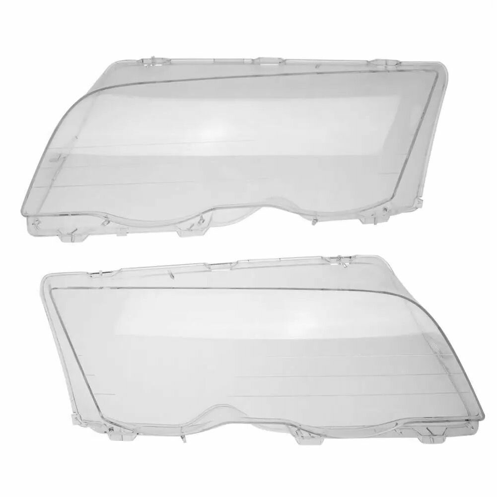 Стекла для фар BMW 3 E46 дорест. 1998-2001 (Комплект 2шт), стекло фары БМВ Е46