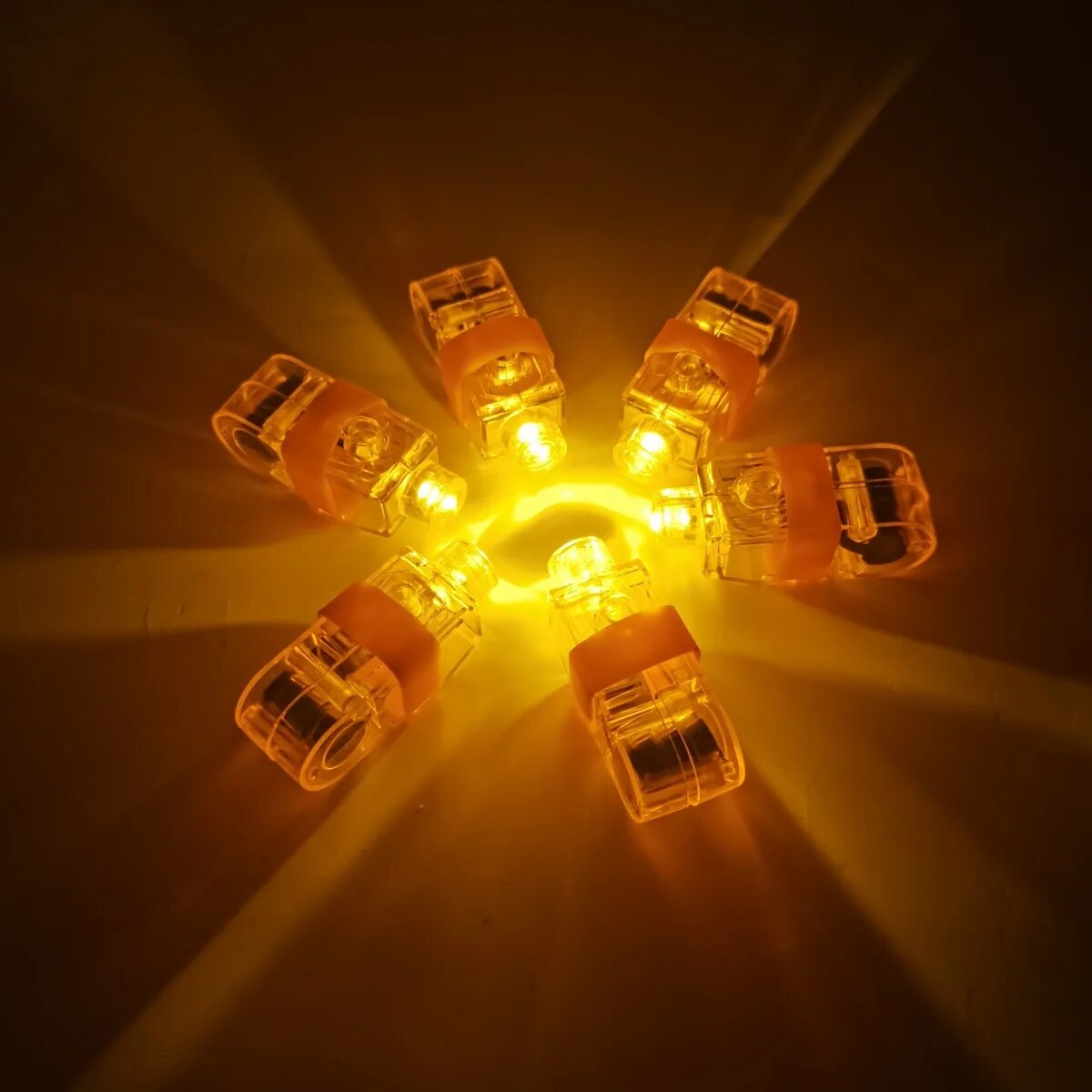Светящиеся перчатки LED 100pcs, yellow