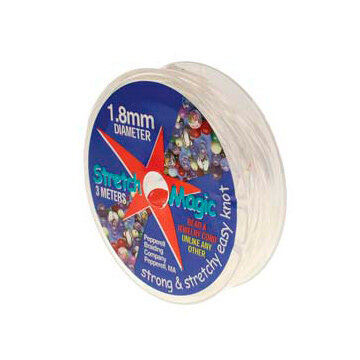 Нить - резинка для браслетов Stretch Magic, 1.8мм, прозрачная, катушка, 3 метра