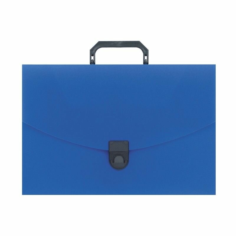 Портфель Attache, 240х317х30, пластик, замок, синий 112335