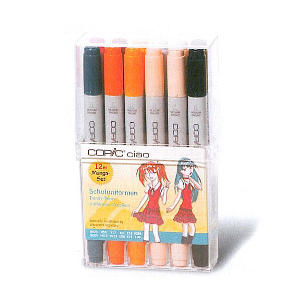Набор маркеров COPIC "Ciao School Uniforms", 12 штук