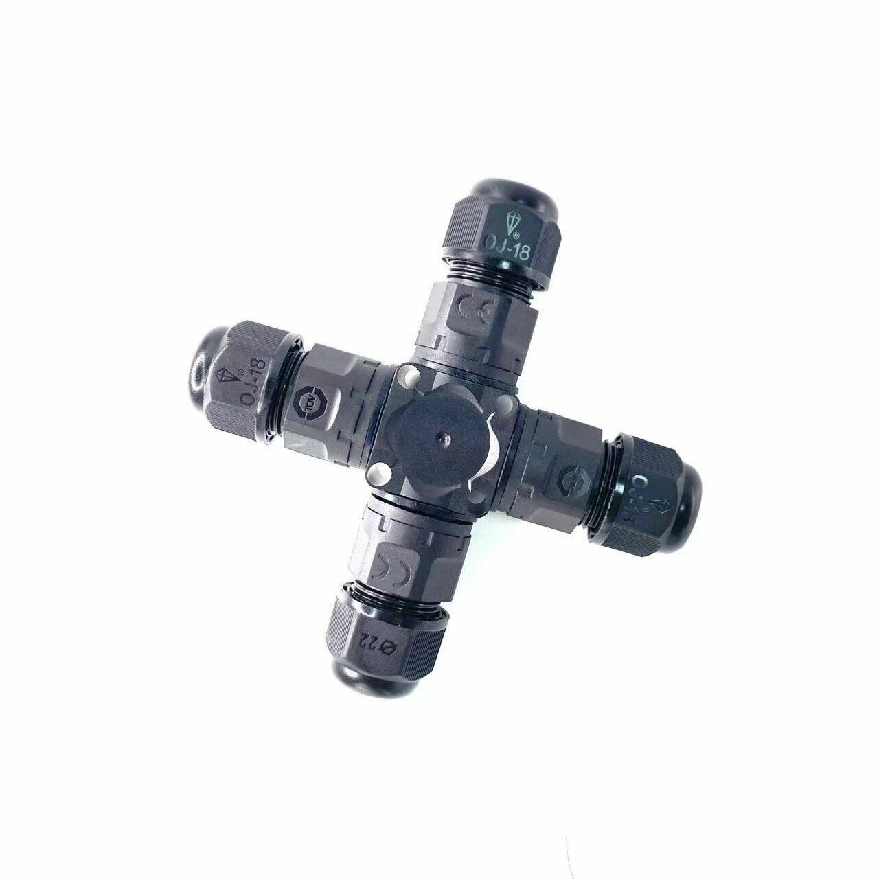 Коннектор крестообразный водонепроницаемый 5 штук В комплекте трехжильный , IP68, OJM20S-X