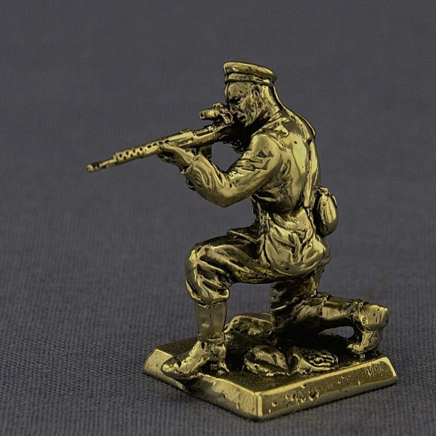 Солдатик Снайпер Морская пехота РККА 1941-1942г бронза 40 мм