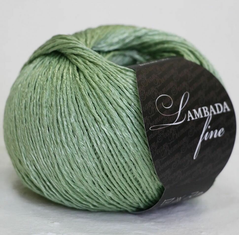 Пряжа Сеам Ламбада Фине 27 полынь Seam Lambada Fine 5шт*50г*170м 55% мерсер. хлопок; 45% вискоза