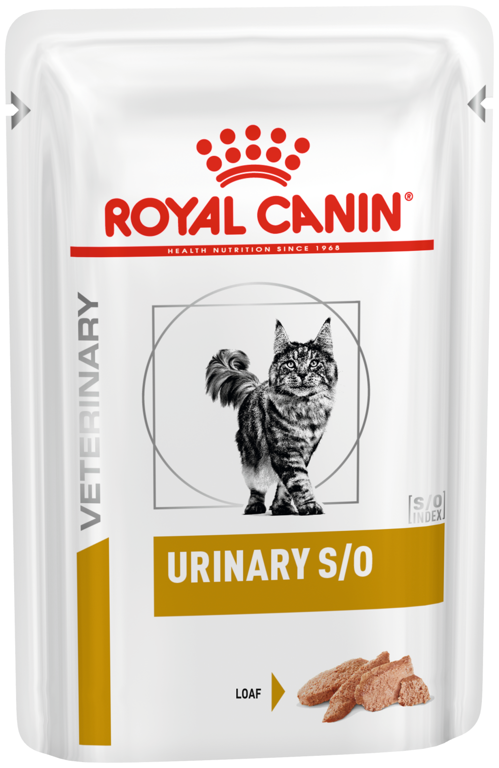 ROYAL CANIN Veterinary Diet Urinary S/O Feline консервированный диетический влажный корм для кошек при заболеваниях дистального отдела мочевыделительной системы, паштет, пауч 85г Royal Canin (Роял Канин) RC Уринари Фелин в/у паштет 85г 12 шт
