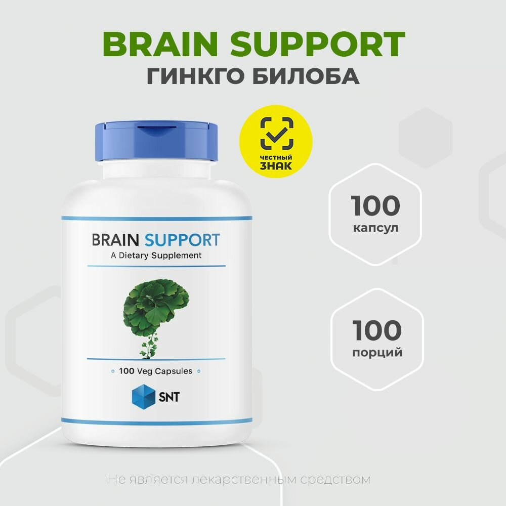 SNT Brain Support 100 капсул, Гинкго билоба, Витаминно-минеральный комплекс
