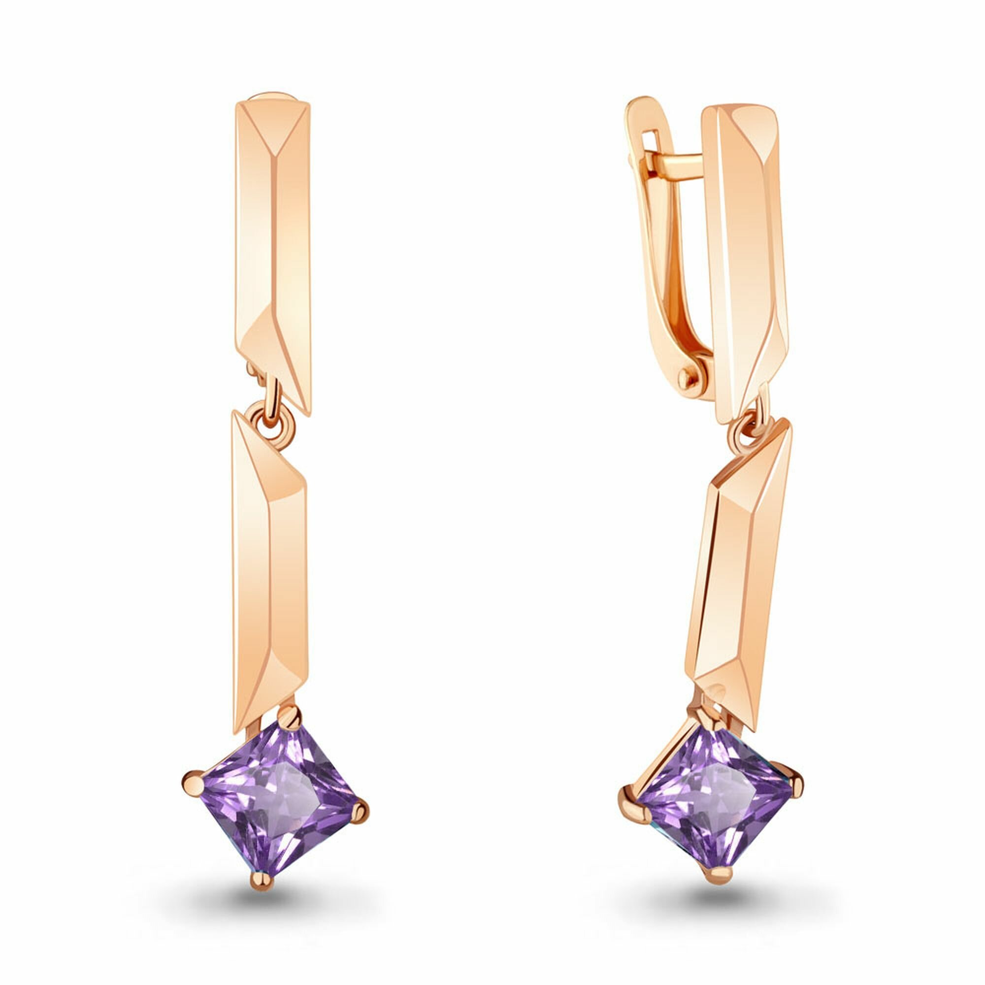 Серьги, серебро, 925 проба, золочение, улексит