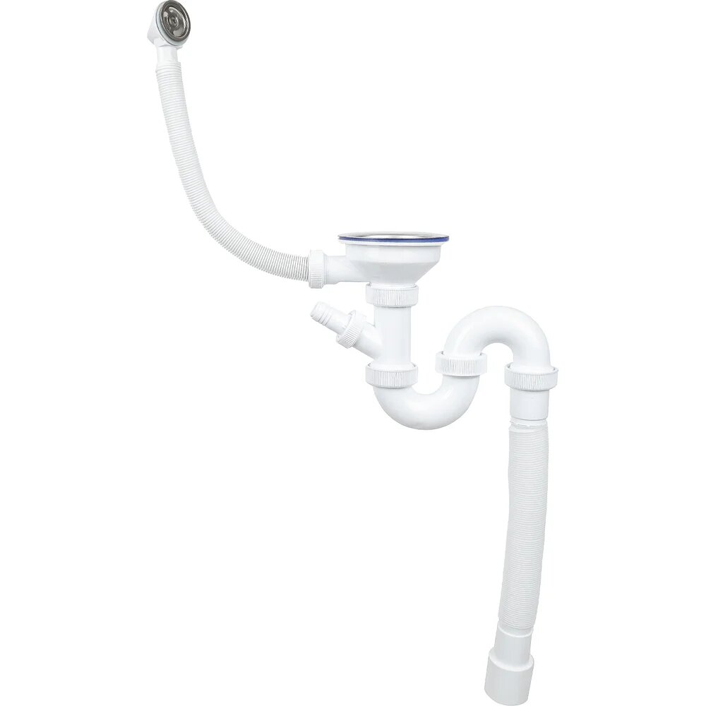 Сифон для кухонной мойки/раковины VIRPLAST by Wirquin 3 1/2 30987164, 90 мм, нержавеющей стали