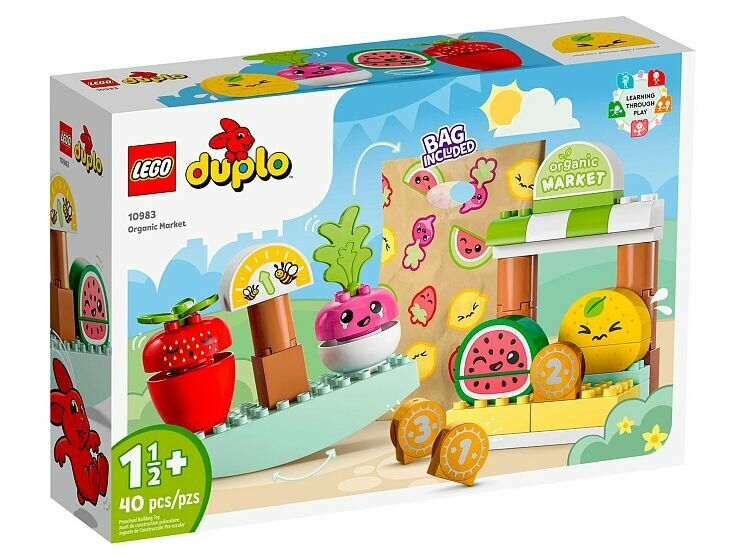 Конструктор LEGO DUPLO Органический рынок, 40 деталей, 1.5+, 10983
