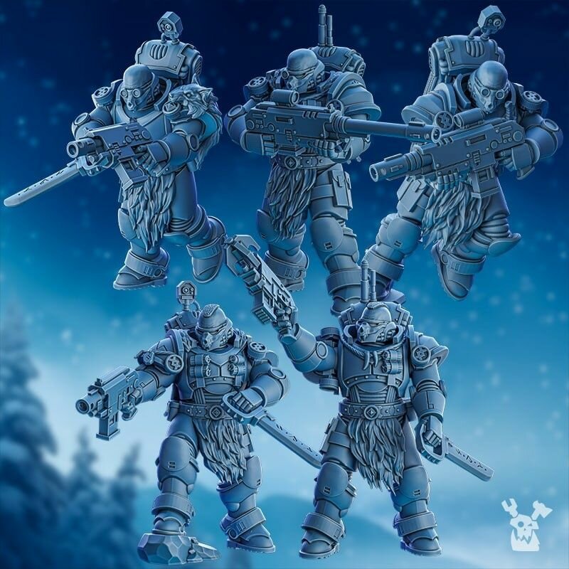 Миниатюра Warhammer Space Wolves Strombringers Hounds