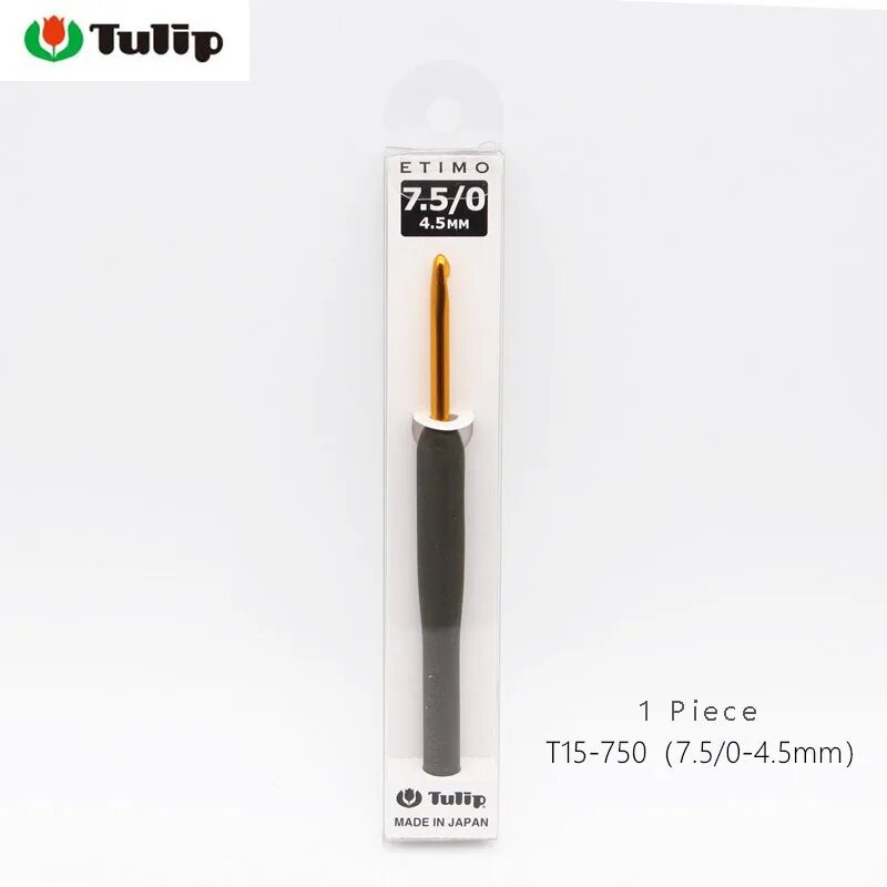 Крючок для вязания Tulip Etimo 7.5/0-4.5 мм, черный
