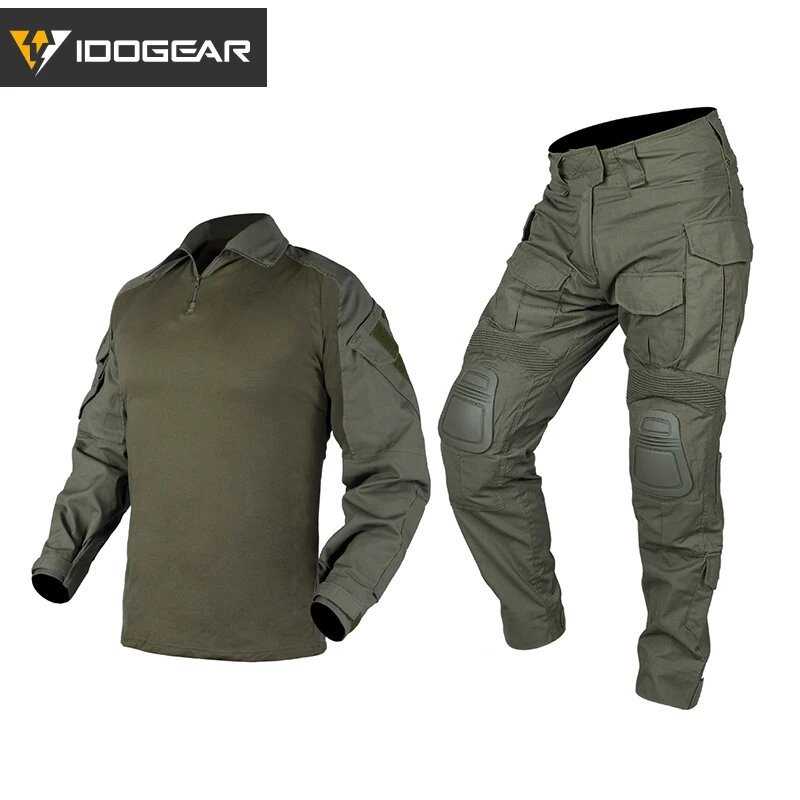 IDOGEAR Combat BDU Мужской тактический костюм черный L, Ranger Green