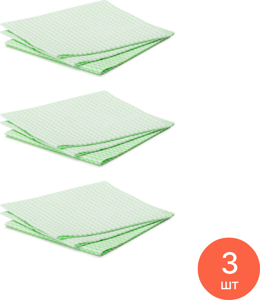 Салфетки для уборки Рыжий кот бамбуковое волокно 34×38см, в упаковке 3шт. / товары для дома (комплект из 3 шт)