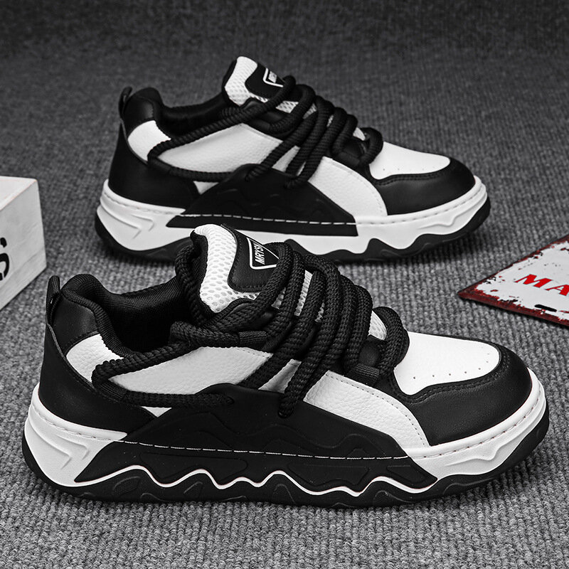 MOOCIE Мужские летние дышащие универсальные повседневные нишевые кроссовки оригинального дизайна молодежные нескользящие спортивные увеличивающие рост белые туфли