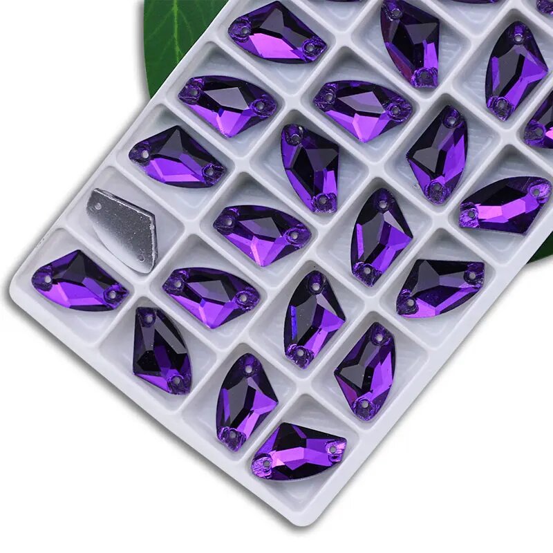 Фиолетовые стразы Selina Crystal 12x19mm 28шт