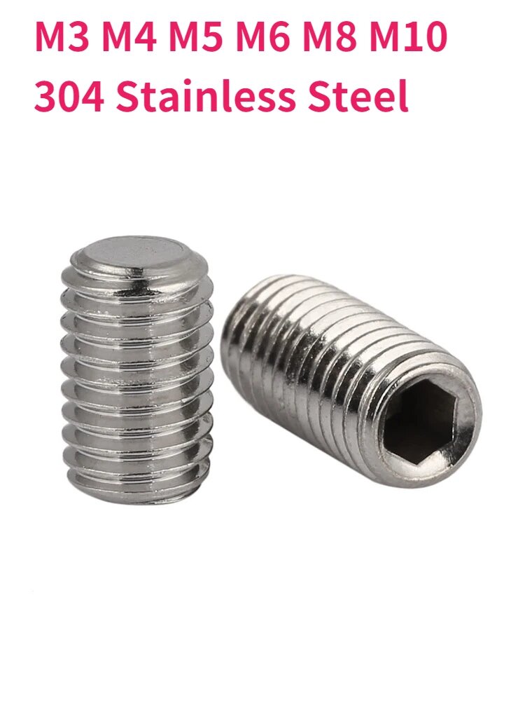 М3 М4 М5 М6 М8 М10 Болты без головки из нержавеющей стали 304 M6x10 -10pcs